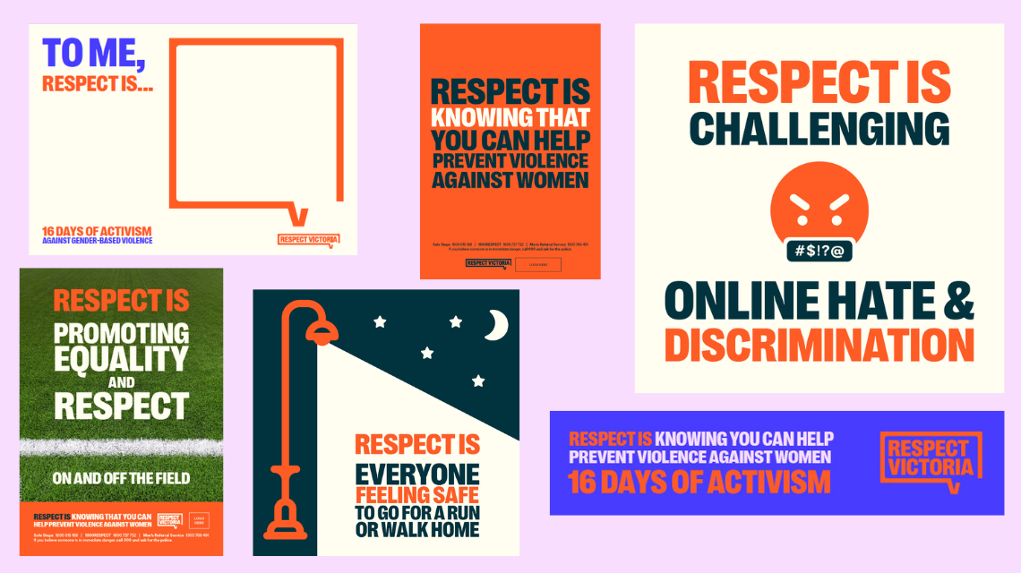 16 Days of Activism 2025 campaign materials | Respect Victoria